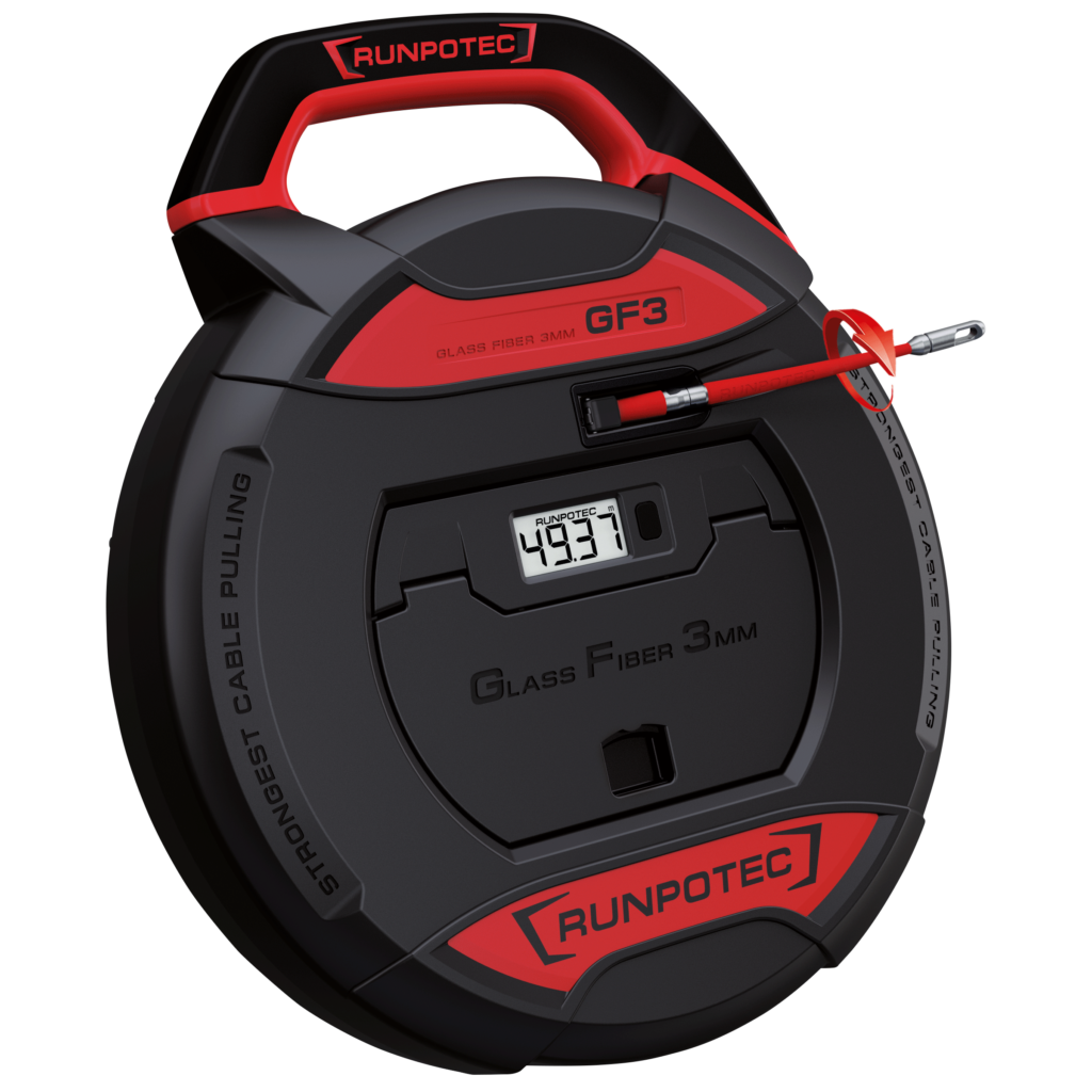 GF3 Cable pulling tool incl. digital metre counter, fibreglass rod Ø 3 mm | Firstflex